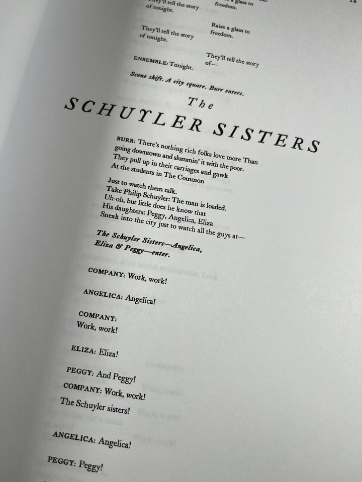 Hamilton Script Signed- Autograph Reprints- 146 Pgs- Hamilton Broadway ...