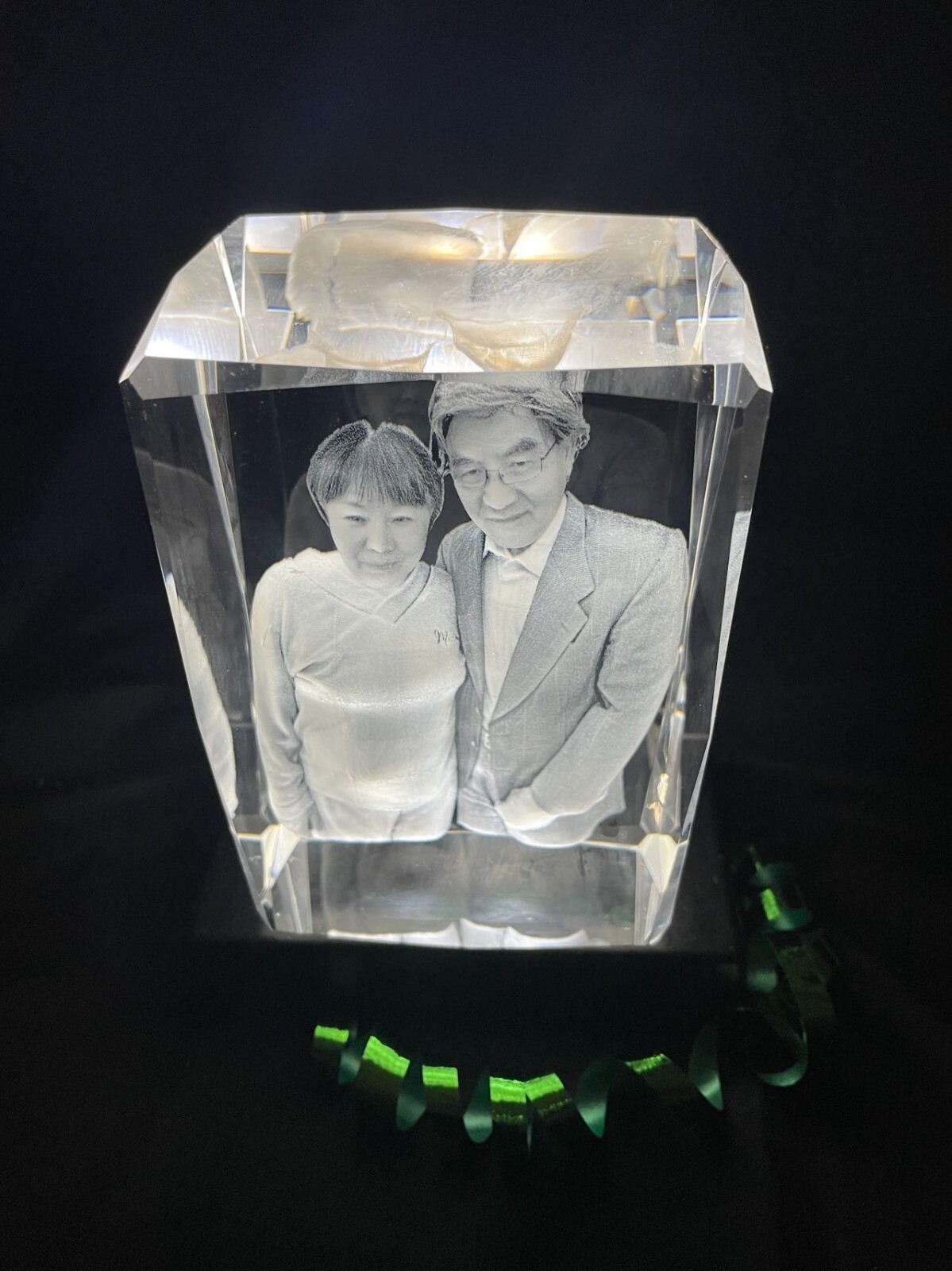 3D Crystal Engraved Photo Customized Images Cube Style with Light Box ...