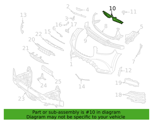 Genuine Mercedes-Benz Bumper Cover Support Rail 1678855704 for sale ...