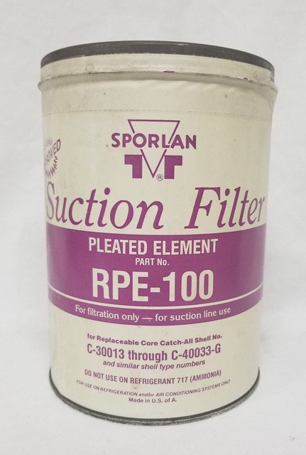 Sporlan Suction Filter Pleated Element Rpe-100 RPE100 for sale online ...