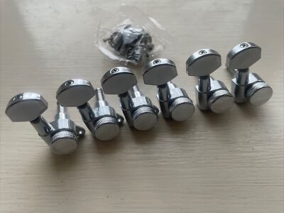 6RH In Line 16:1 Ratio Quality Chromed Locking Tuners for Fender Strat ...