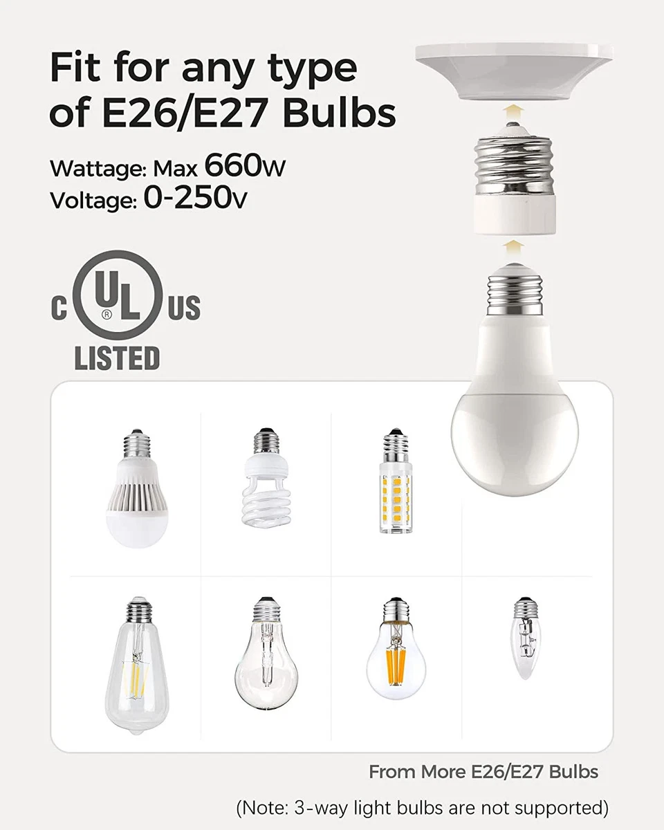 Mogul Base 3 Way Light Bulb Adapter | Shelly Lighting