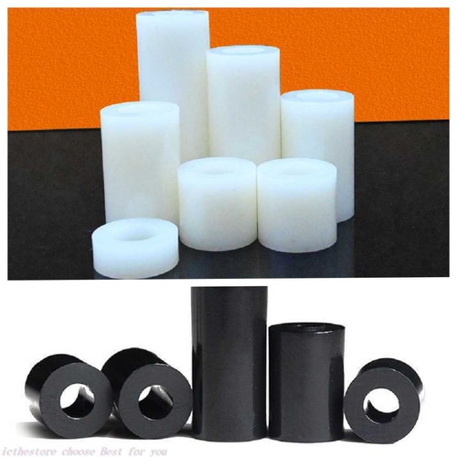 M3-M8 Screw 25/100pcs Nylon ABS Round Non-Threaded Column Standoff ...