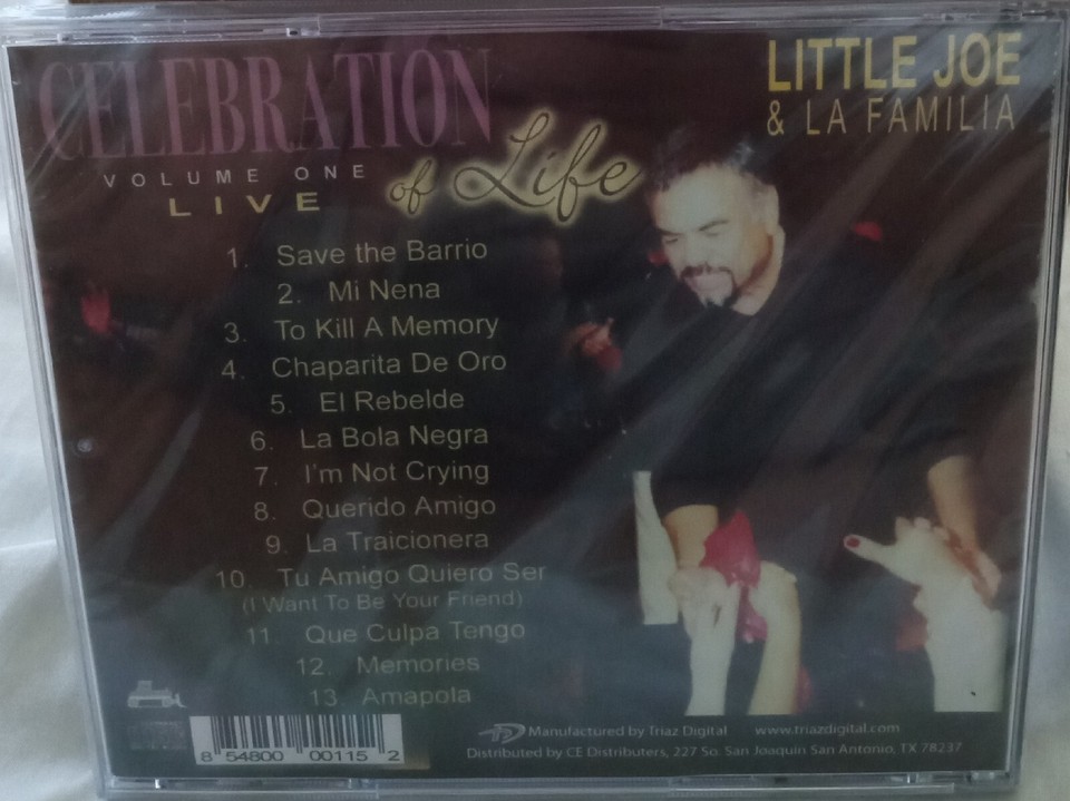 LITTLE JOE Y LA FAMILIA - Celebration Of Life Volume One Live CD - NEW ...