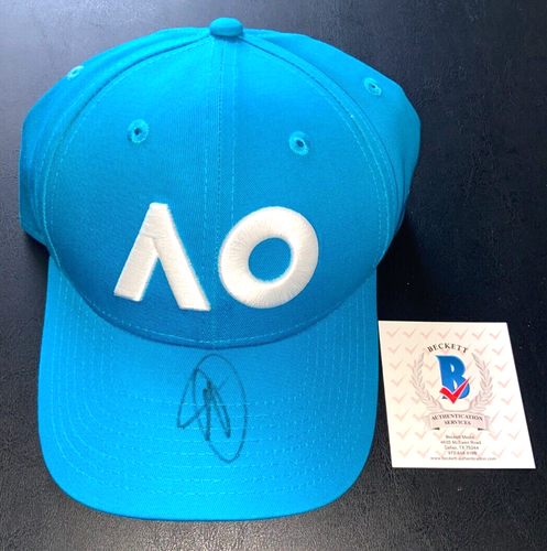 NOVAK DJOKOVIC SIGNED AUSTRALIAN OPEN HAT CAP US FRENCH 2024 WIMBLEDON ...