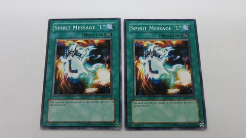 2x SPIRIT MESSAGE "L" SPELL CARD DB2-EN025 UNLIMITED EDITION COMMON ...