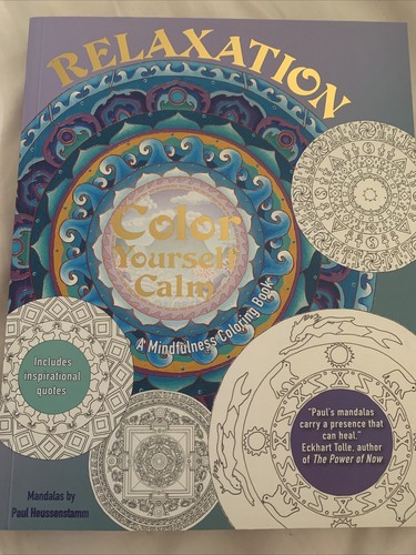 Relaxation: A Mindfulness Coloring Book Color Yourself Calm Tiddy Rowan ...