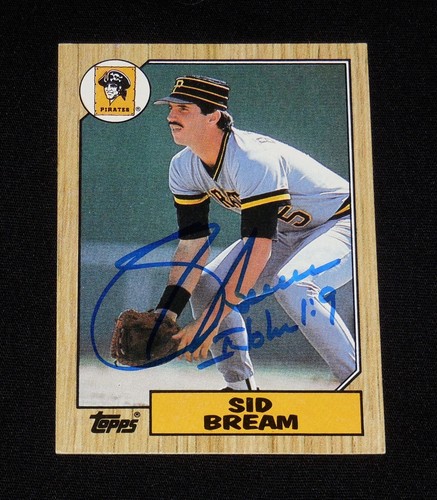 SID BREAM 1987 TOPPS AUTOGRAPHED BASEBALL CARD (PITTSBURGH PIRATES) | eBay