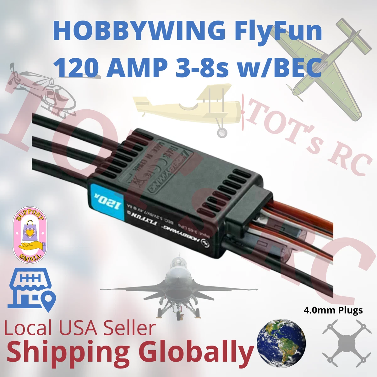 Hobbywing Platinum HV 150A V5 3-8S Switchable 5-8V/10A BEC, 40% OFF