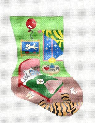 "Goodnight Moon" Mini Stocking handpainted Needlepoint Canvas by Silver ...