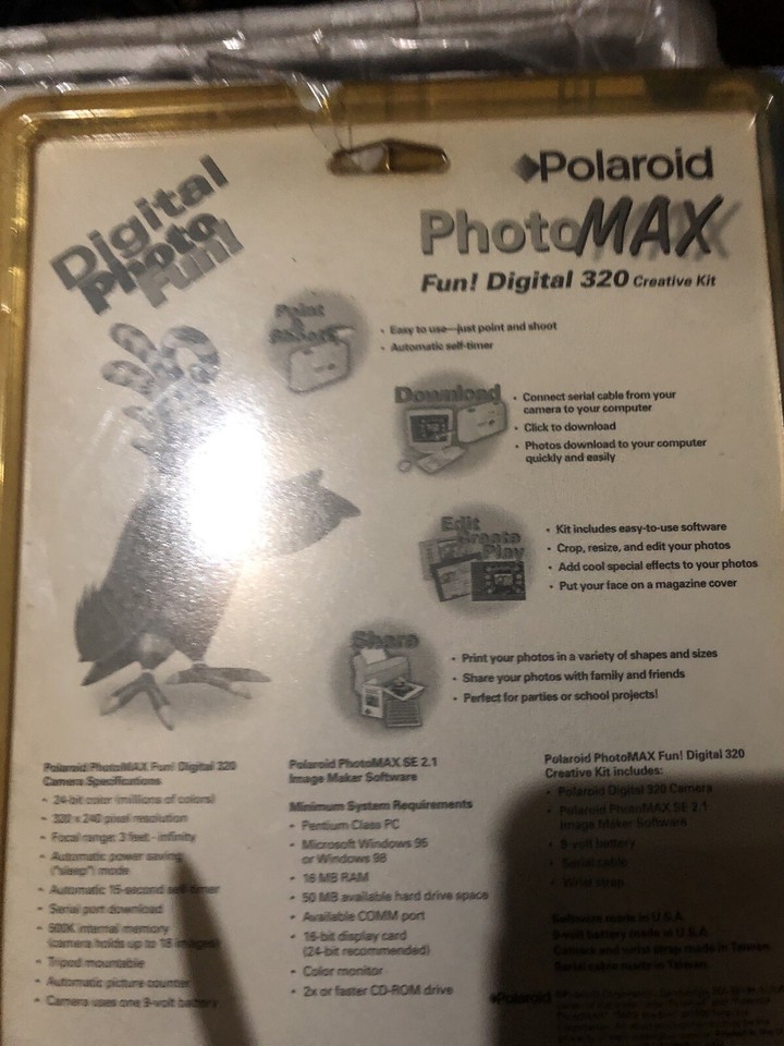 Polaroid ~ Photo Max Digital 320 ~ NEW SEALED ~ Camera & Editing ...