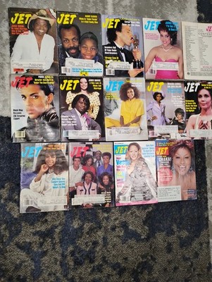 JET Magazines Lot of 14, 8/82, March-December of 1986, 4/89, 7/97, 12/ ...