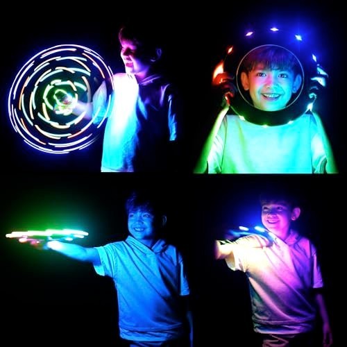 RGB Flying Ring - 36 Color LED Light Up Toy, Waterproof, Safe for Pool ...