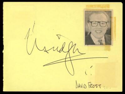 DAVID FROST (1939-2013) signed album page | TV Host & Journalist ...