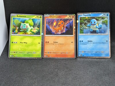 CHARMANDER BULBASAUR SQUIRTLE SVP 046 047 048 151 Promo Pokemon Card ...