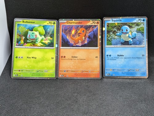 CHARMANDER BULBASAUR SQUIRTLE SVP 046 047 048 151 Promo Pokemon Card ...