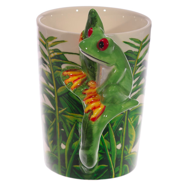 Animal Shaped Handle Ceramic Mug Tea Coffee Cup Novelty Gift Jungle ...