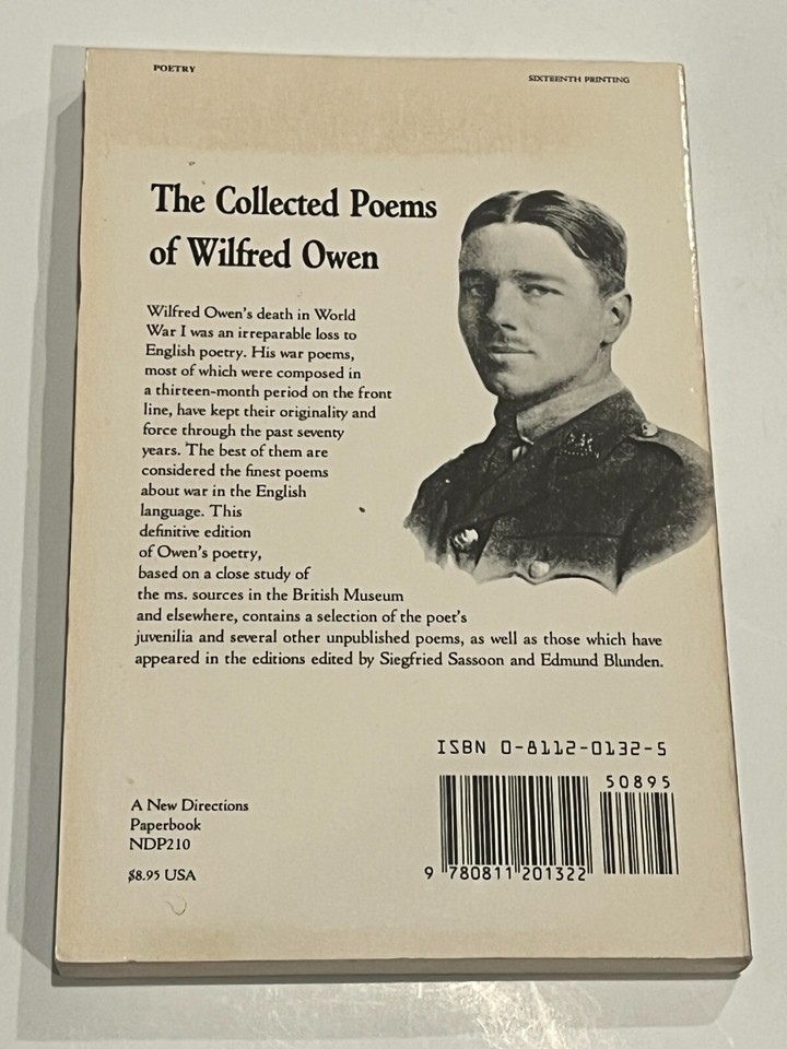 Collected Poems of Wilfred Owen | eBay