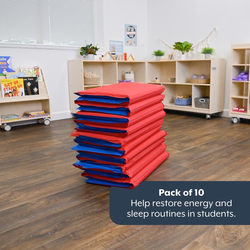Children’s Factory 1 Inch Thick Rest Mats for Preschool 4-Section Nap ...