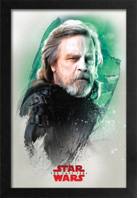 STAR WARS THE LAST JEDI LUKE SKYWALKER PROFILE 13x19 FRAMED GELCOAT ...