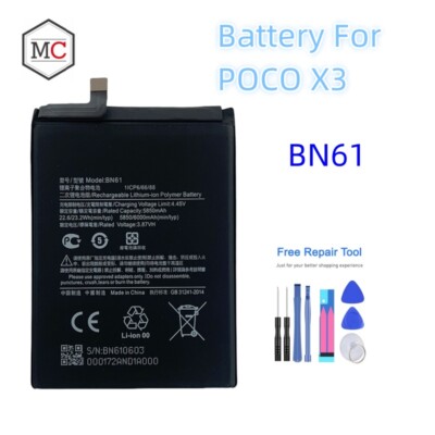 New Replacement Battery BN61 For Xiaomi Pocophone X3 Poco X3 TOOLS | eBay