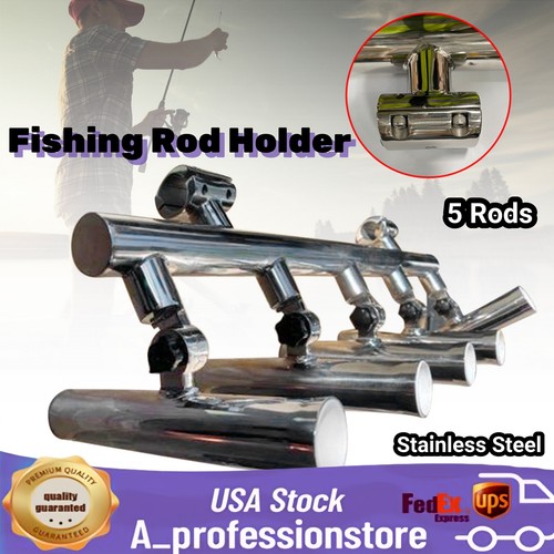 Stainless Steel T Top 5 Rod Holder |Fishing Console Boat T Top Rocket ...