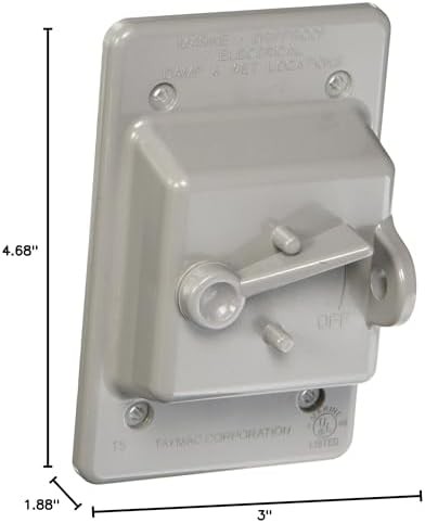 Weatherproof Vertical Box Mount Nonmetallic Toggle Cover 1-Gang Gray | eBay