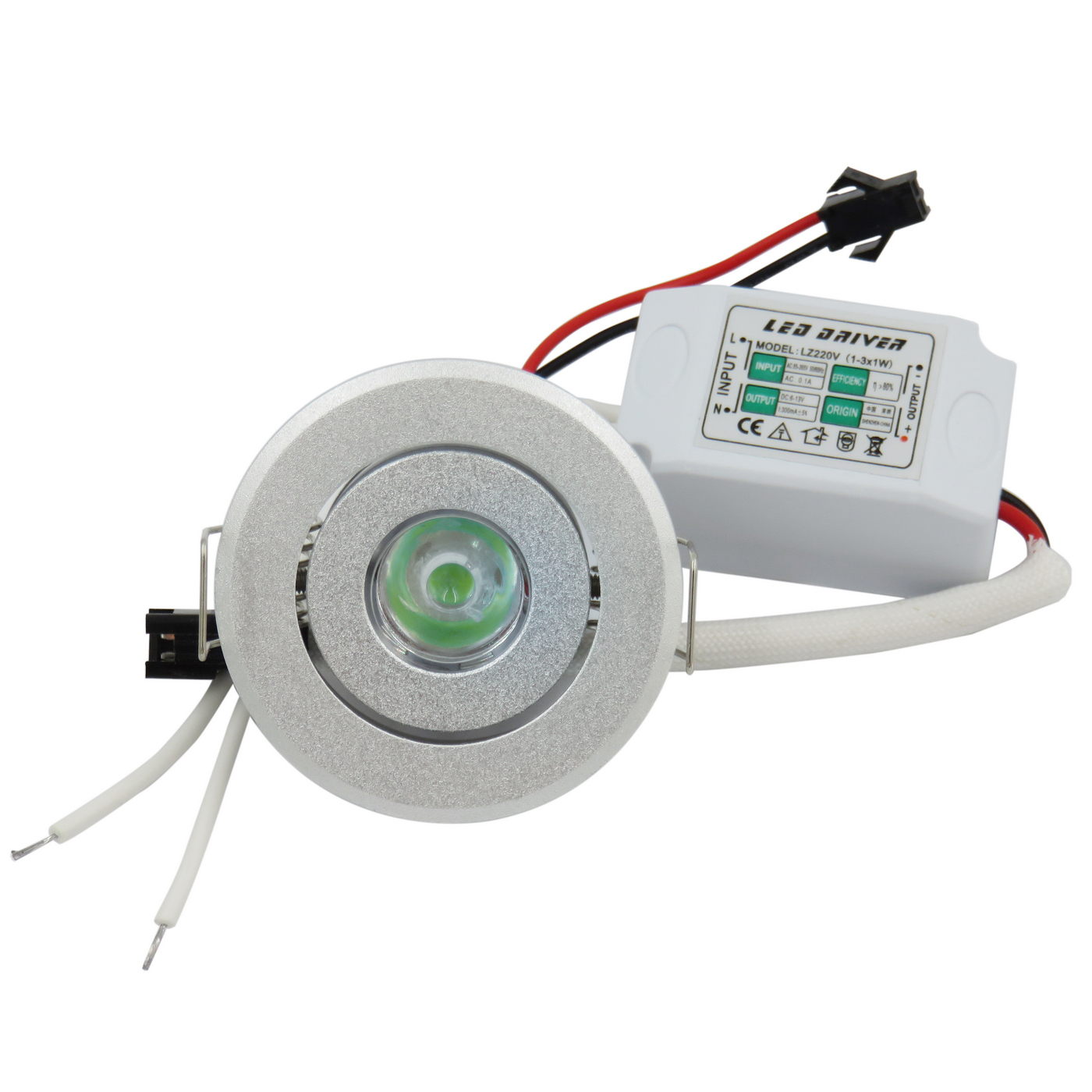 1x 1W LED Ceiling Down Light Cabinet lights Recessed Lamp AC85~265V ...