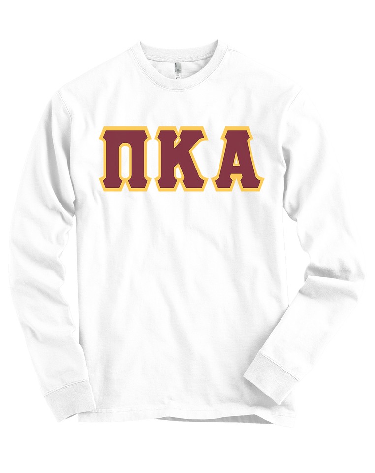 Pi Kappa Alpha Fraternity Bella + Canvas Long Sleeve PIKE Letters Shirt ...