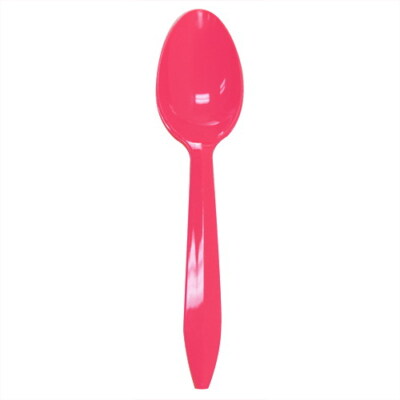 Lollicup Karat Medium Weight, Pink Polypropylene Teaspoon | 1000/Case ...