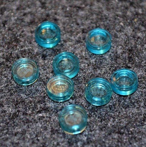 (8) 1x1 Light Blue Translucent Round Smooth Tile Bricks - NEW Lego ...