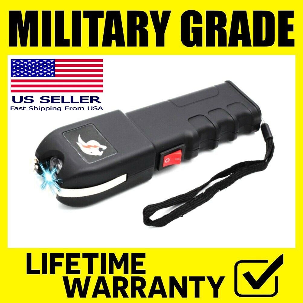 Military Stun Gun Maximum Power Rechargeable With Bright Flashlight | eBay