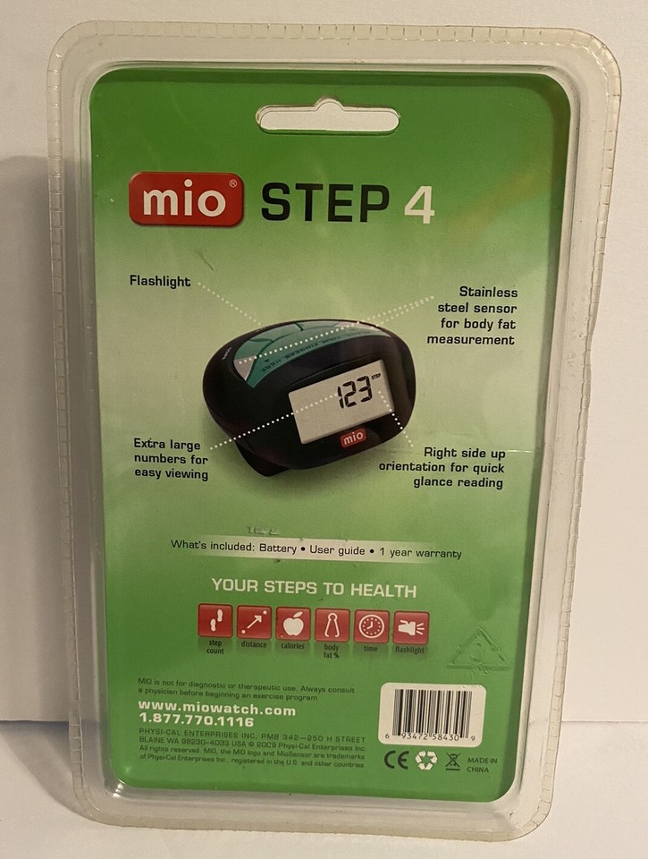 Mio Step 4 Digital Pedometer - Green - New in Package - Athletic Health Walking | eBay
