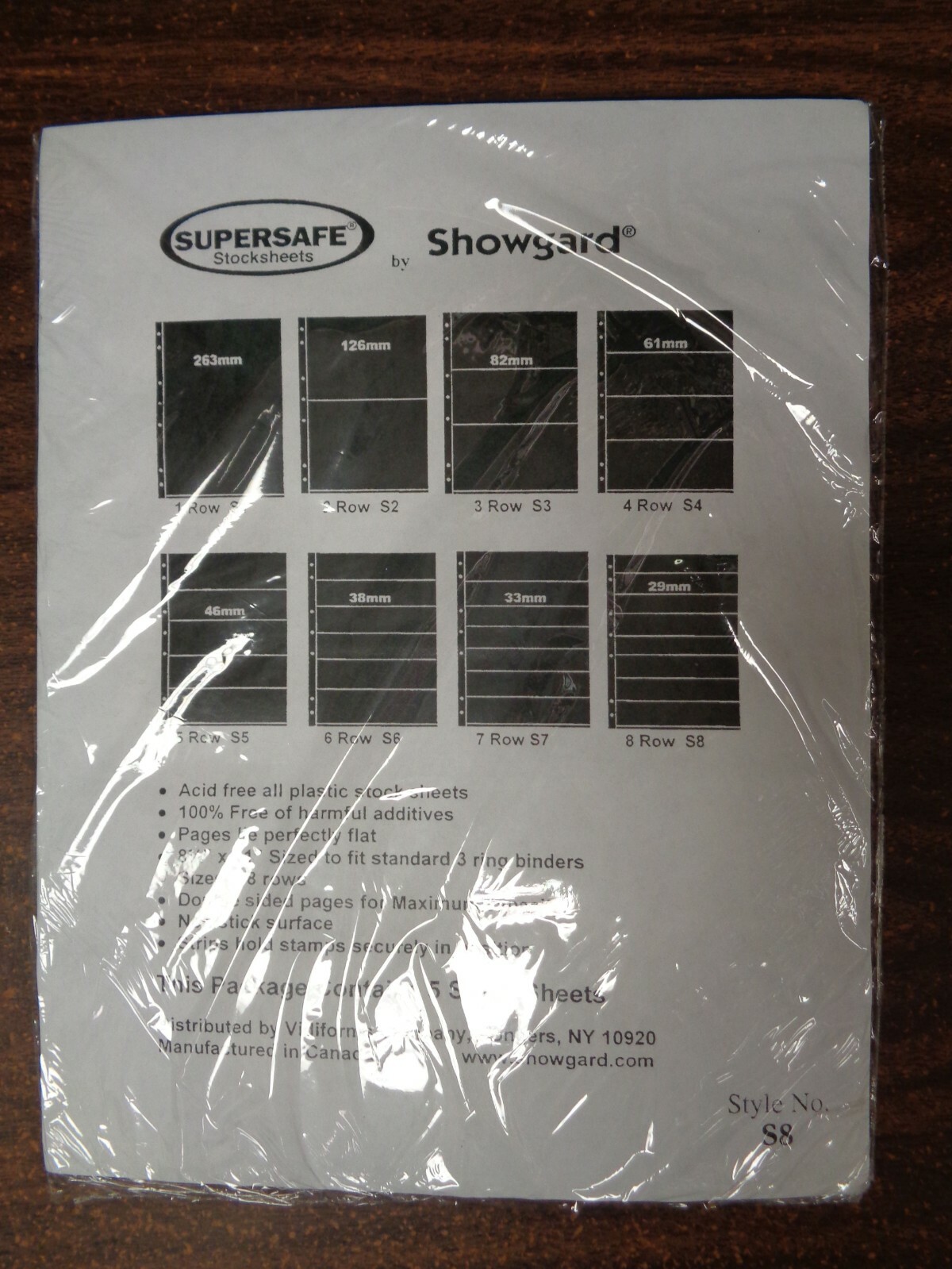 Showgard Supersafe 8 Row Black stamp Stock pages like Vario new pack 5 ...