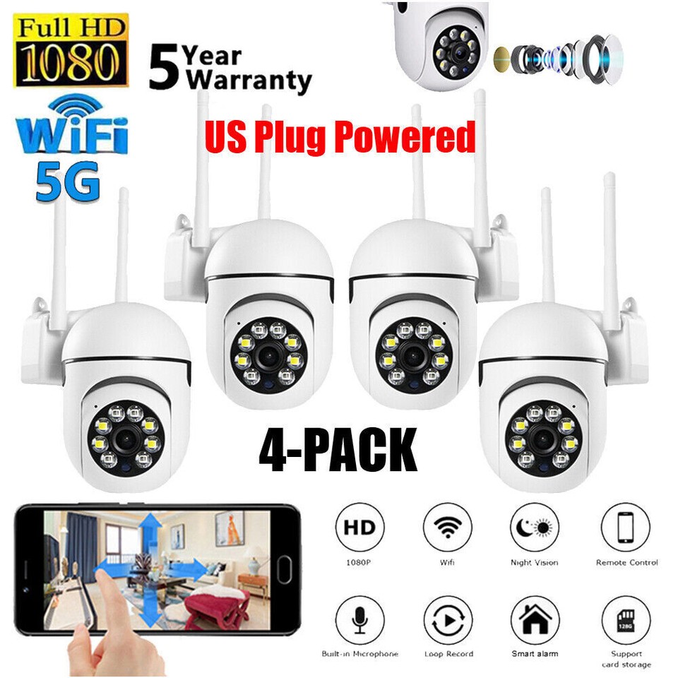 4x 1080P Wireless Security Camera System Smart Outdoor 5G Wifi Night ...