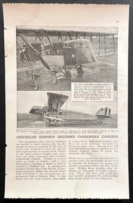 Martin Bomber MB-1 GMP 1920 pictorial “American Bomber Becomes ...