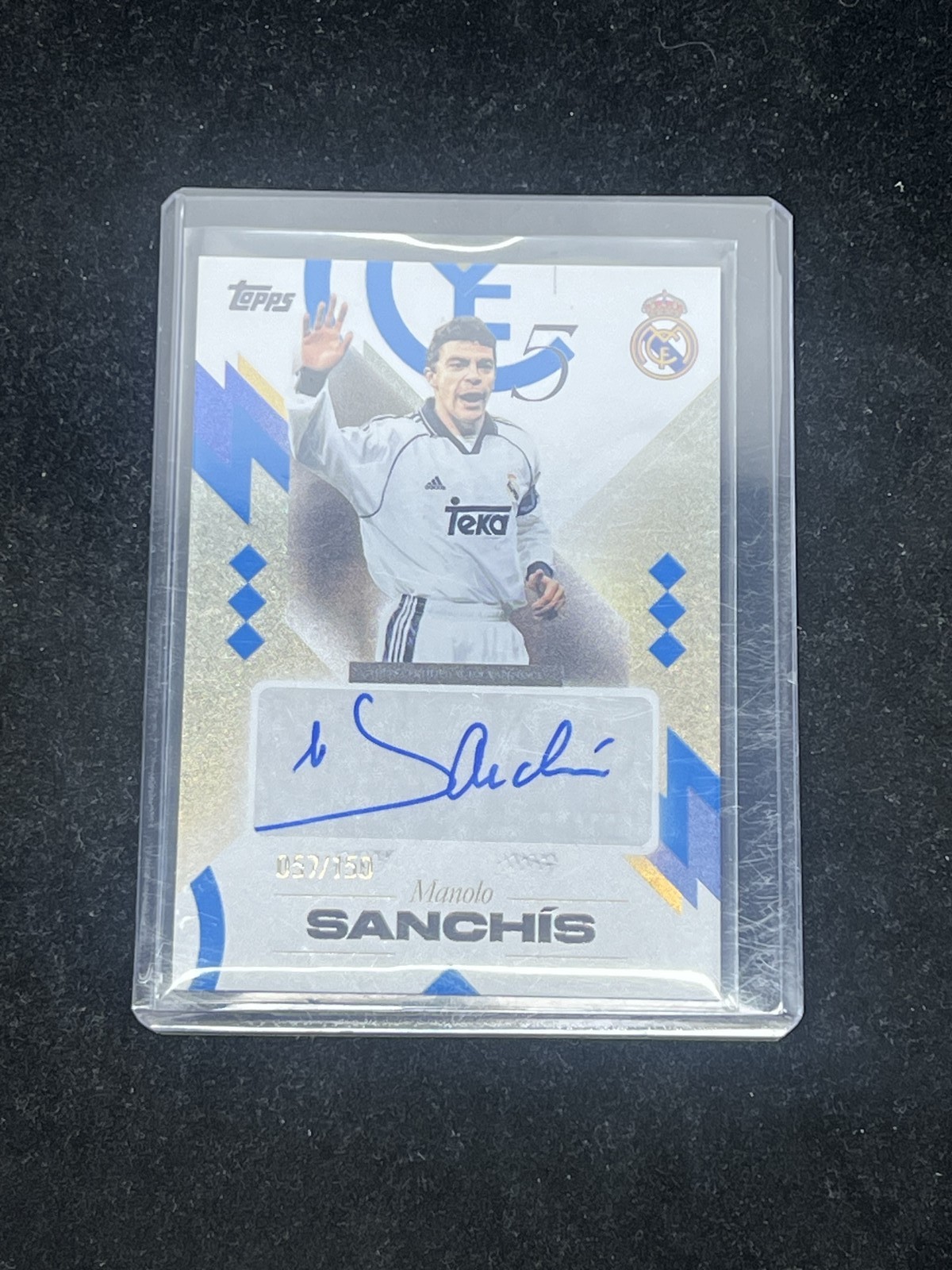 Manolo Sanchis 2025 Topps Los Blancos Real Madrid Los Blancos Auto Blue ...