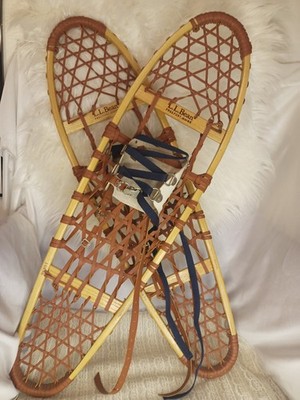 LL Bean Freeport, Maine ~ Wooden Snow Shoes 10”x36" ~ Matching Serial ...