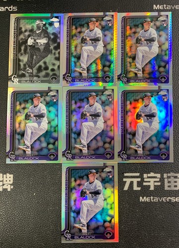 Lot 7 2025 Topps Chrome Bradley Blalock RC Rookie Refractor Prism ...