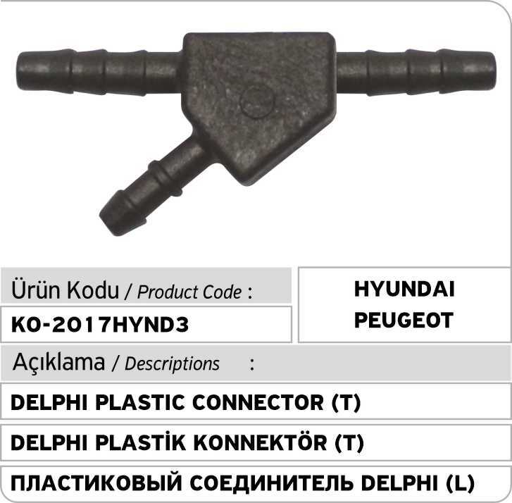 Hyundai Starex Porter - Kia Bongo Injector Leak Off Connector 2 Ways ...