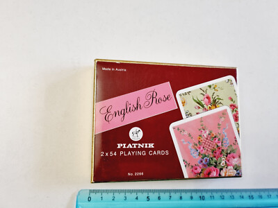 Cards For Game English Rose Flowers Piatnik Rummy Bridge Vintage ...