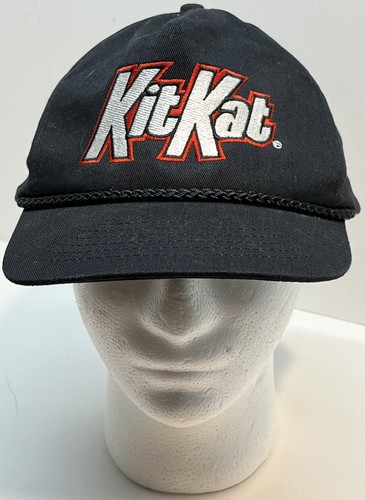 Vintage KIT KAT Hat "Gimme A Break!" Black Snapback Rope Bill Cap | eBay