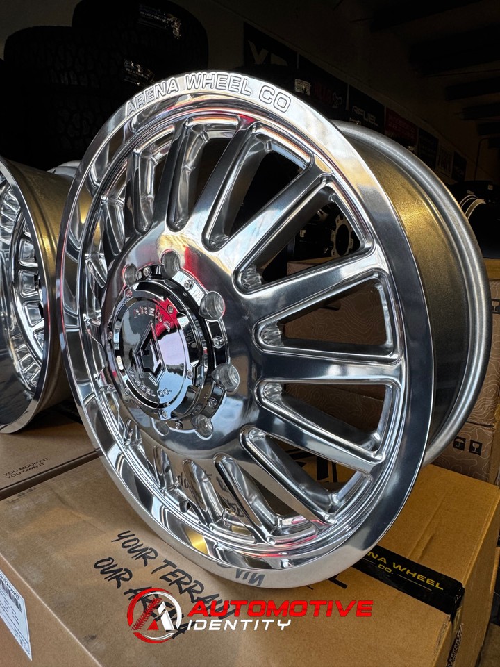 22" Arena A110 Rival Polished Dually Wheels 8x200 Ford Super Duty F350 ...