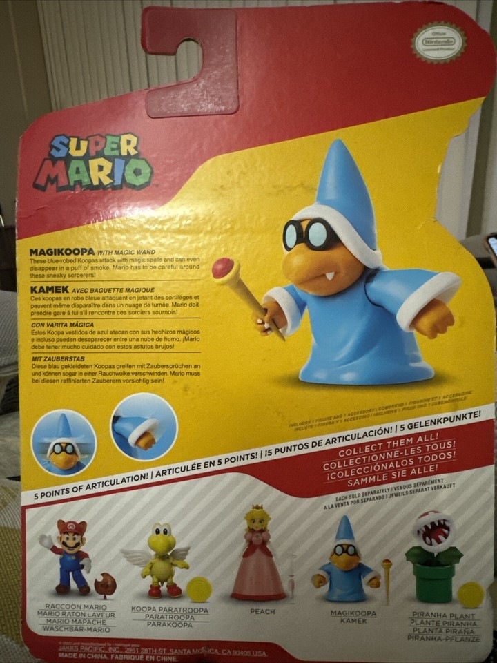 Super Mario Bros Magikoopa Kamek Collectible Action Figure Gift ...