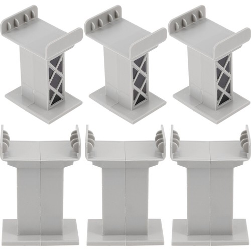 6 Pcs Train Track Accessories Child Risers Wooden Railway Bridge Pier ...