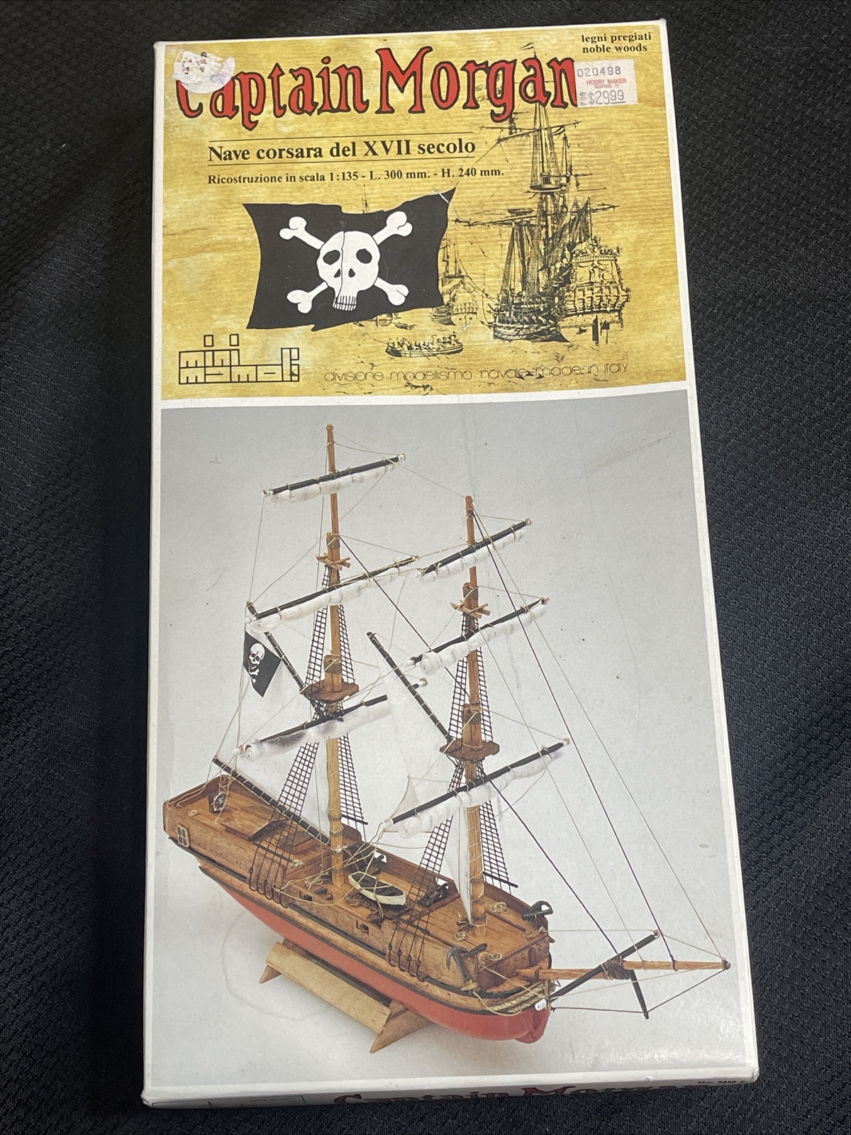Mini Mamoli Captain Morgan 17th Century Brig 1:135 MM5 Scale Model Boat ...
