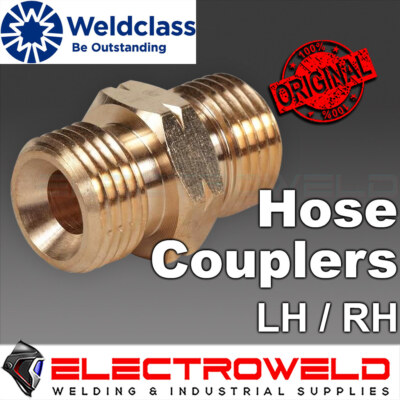 WELDCLASS RH Hose Coupler Oxygen Argon CO2 Gas Welding Fitting Joiner ...
