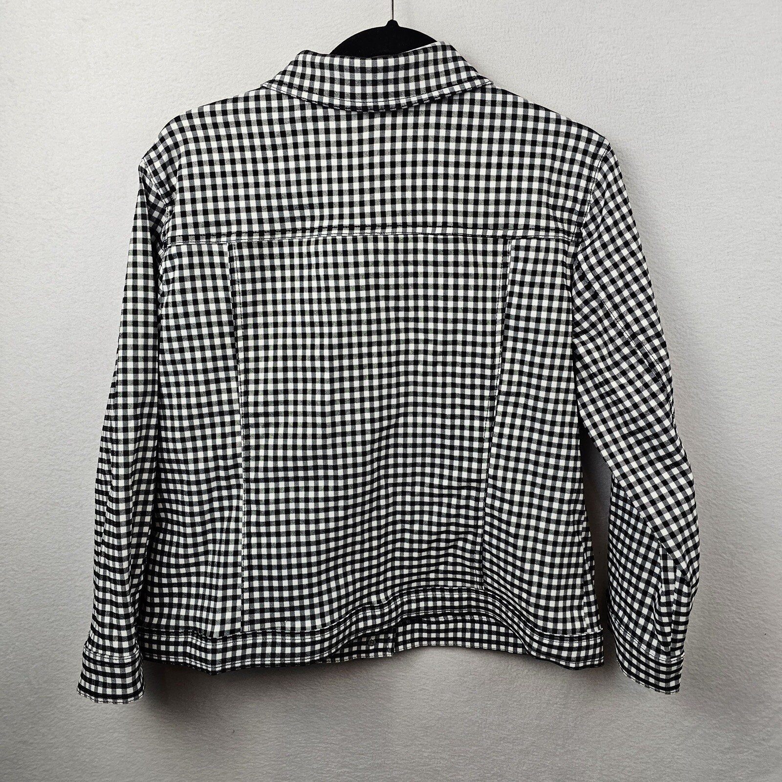 Ruby Red Shirt Woman’s Size 14 Black White Checked Long Sleeve Button ...