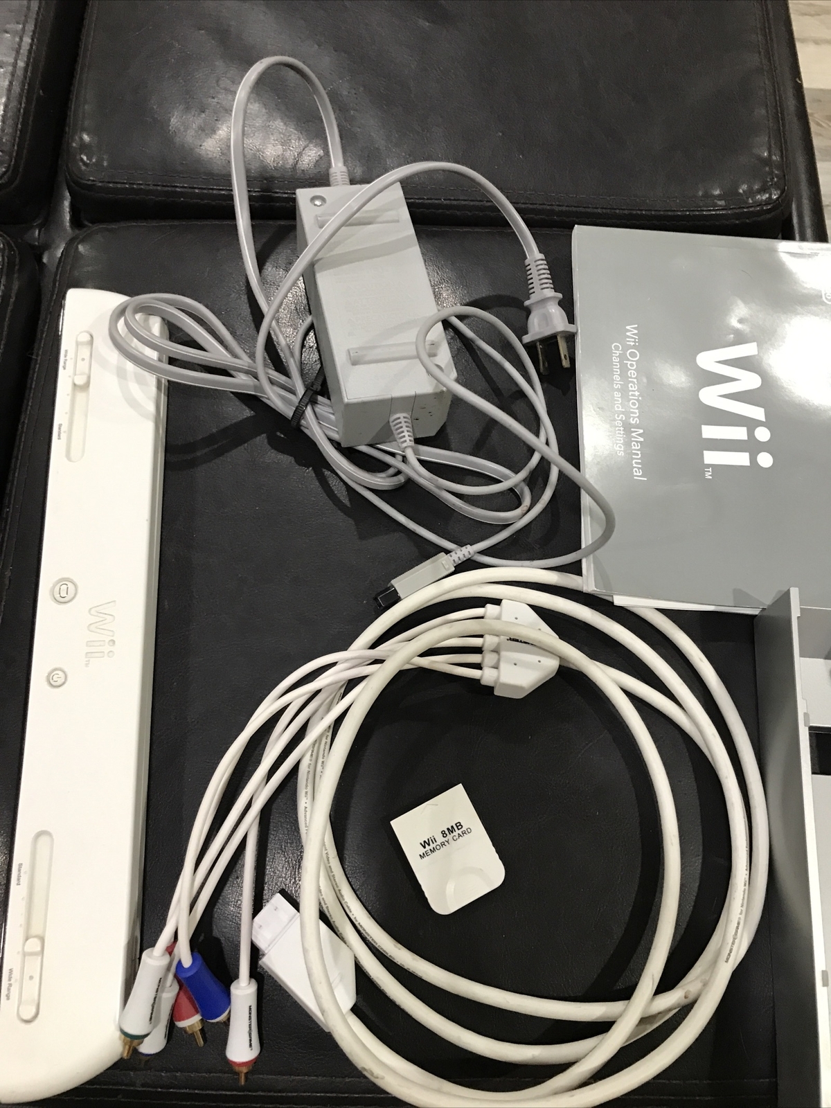 Nintendo Wii Parts Lot Sensor Bar, Power Supply, Stand, Cable, Manual ...