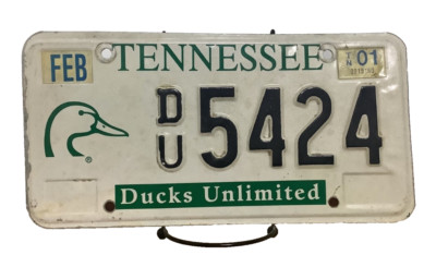 Tennessee Ducks Unlimited License Plate Tag DU5424 | eBay
